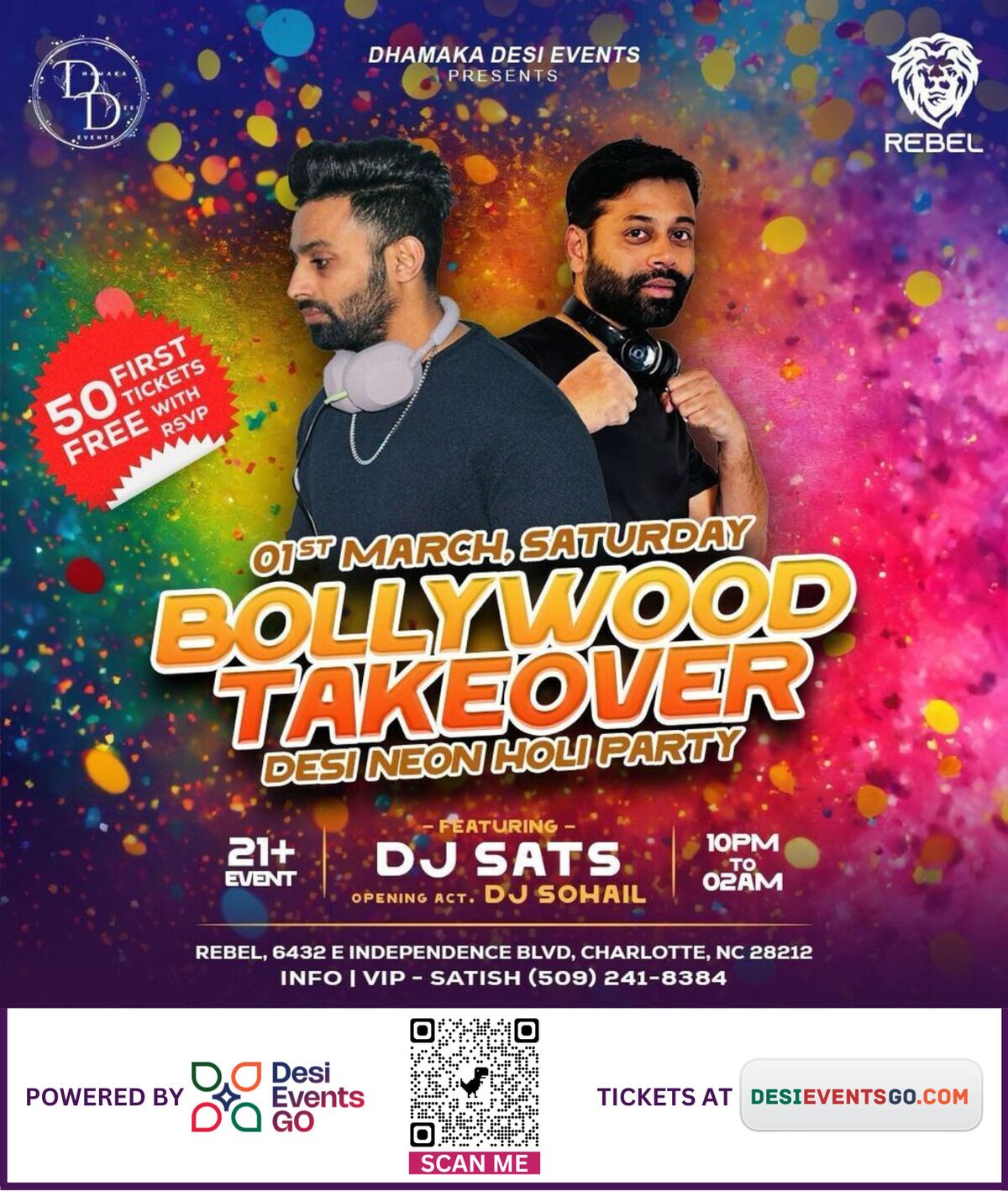 FREE 50 TICKETS - "Bollywood Takeover" by Dhamaka Desi Events | Desi ...